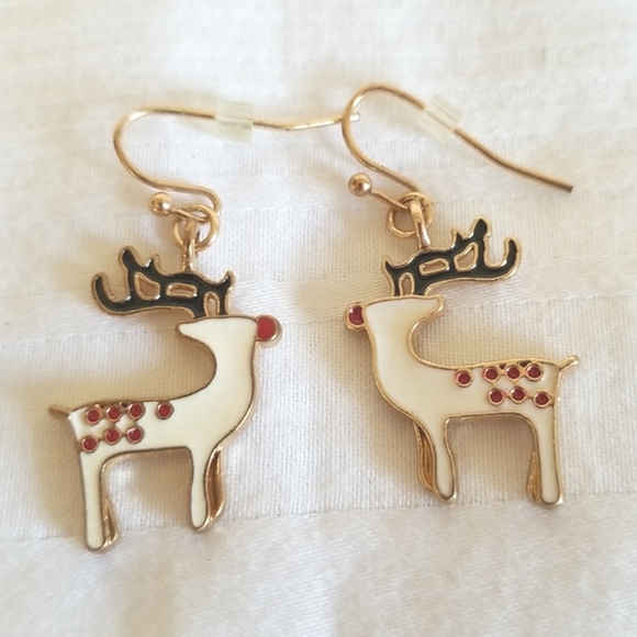 Jewelry | Gold Rudolph Reindeer Earrings | Poshmark